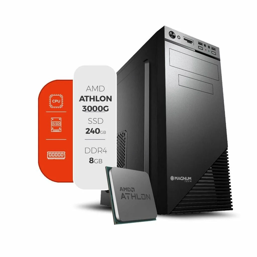 PC AMD ATHLON 3000G 8GB DDR4 SSD 240